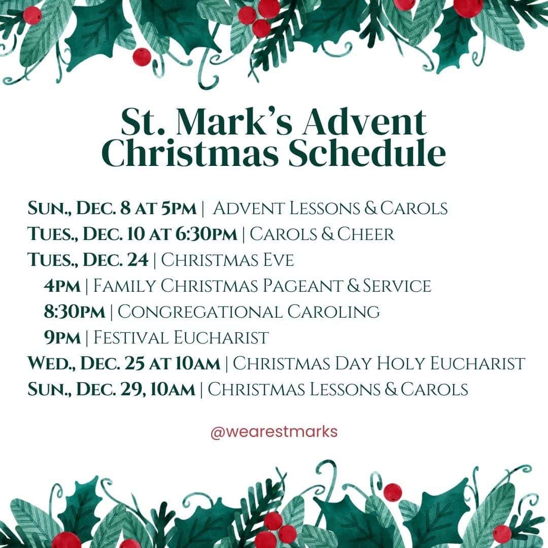 Advent and Christmas at St. Mark’s | St. Mark's Episcopal Church ...